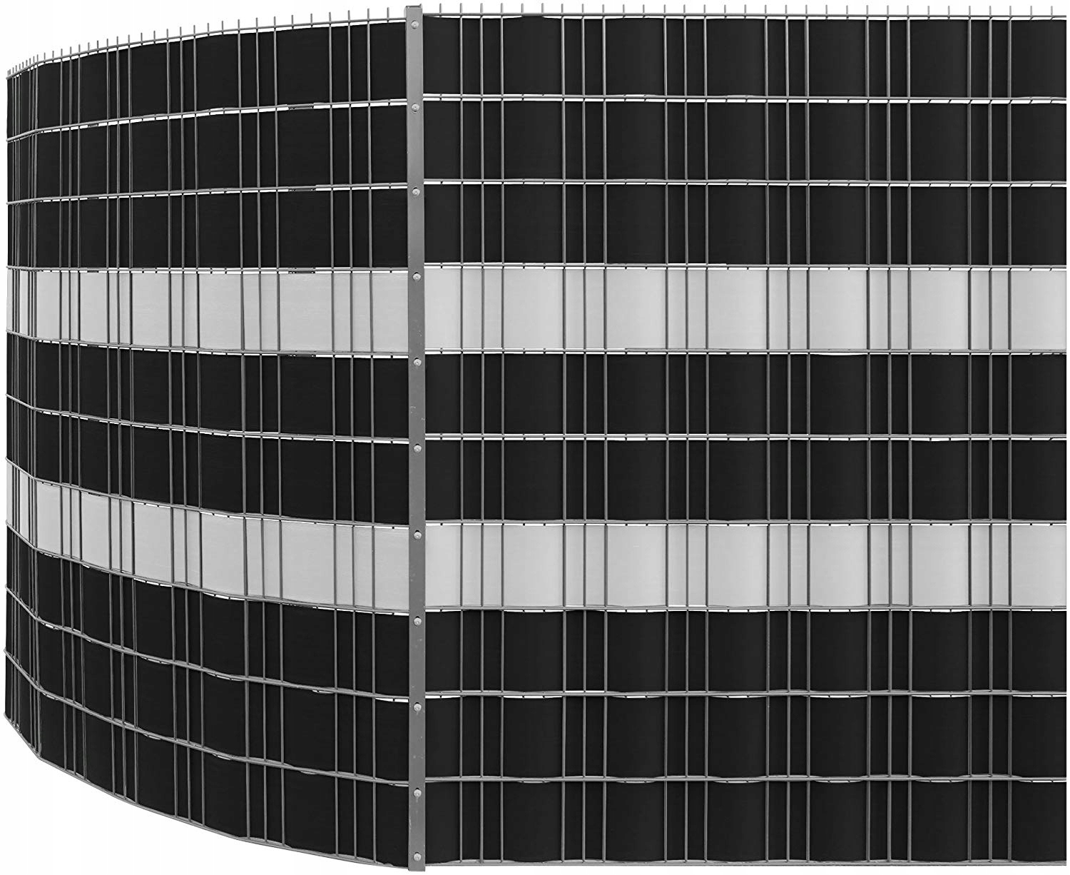 Clona na drátěný plot PVC - 19x3500 cm - šedá | MAXMAX.cz