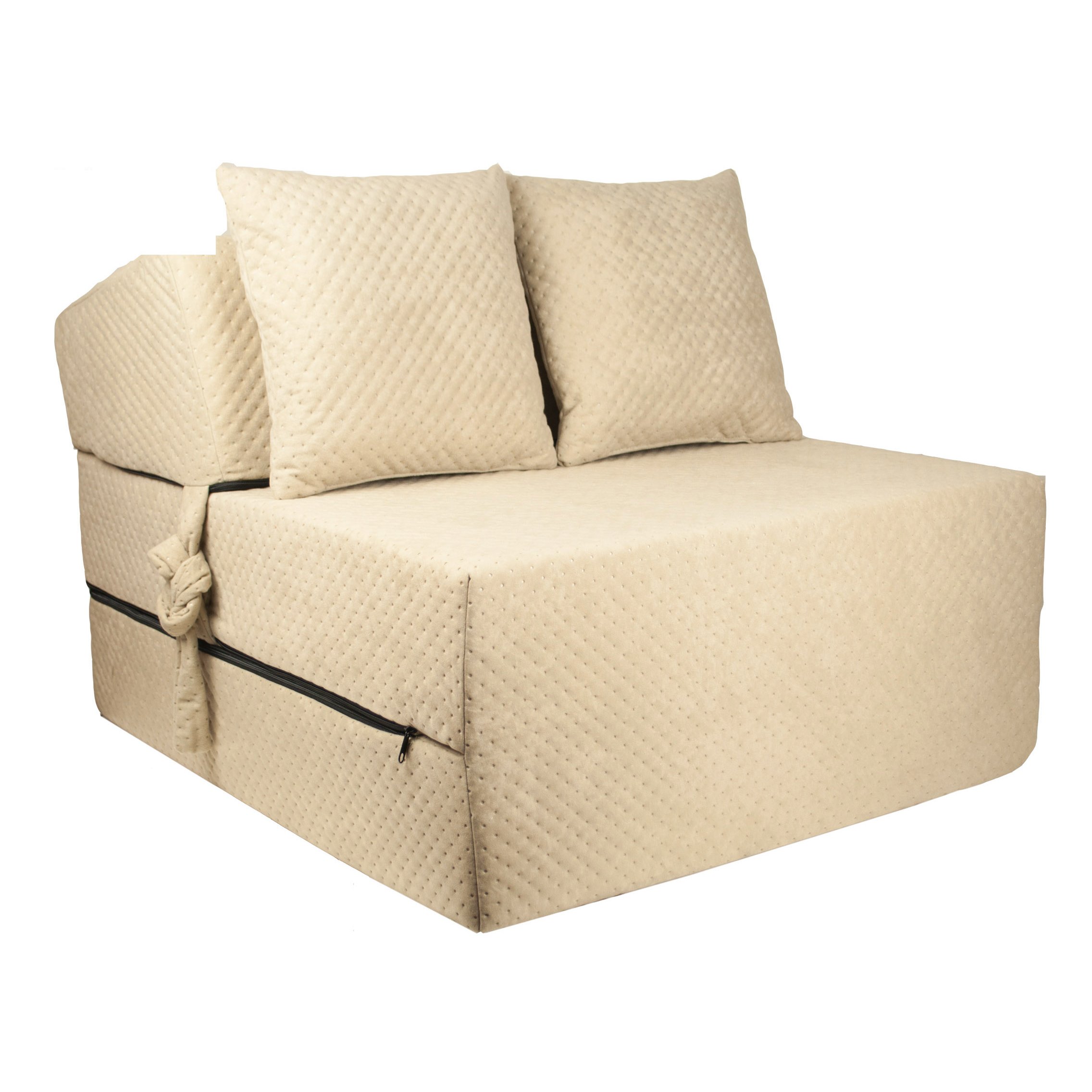 Rozkládací molitanové křeslo (matrace) - prošívané béžové | e-shop ...